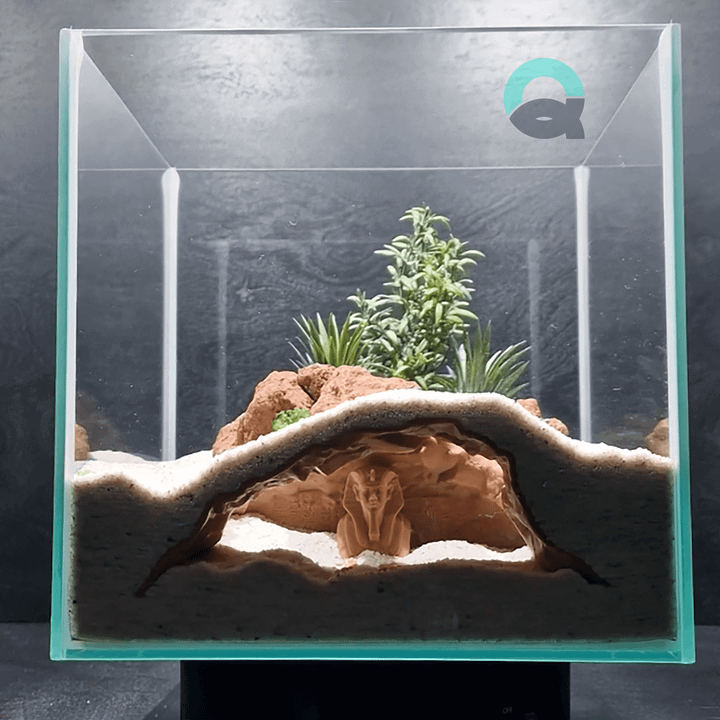 3D Printable Underground Reptile and Fish Cave - Egypt Theme, Aquarium & Terrarium Decor, Grotto ...